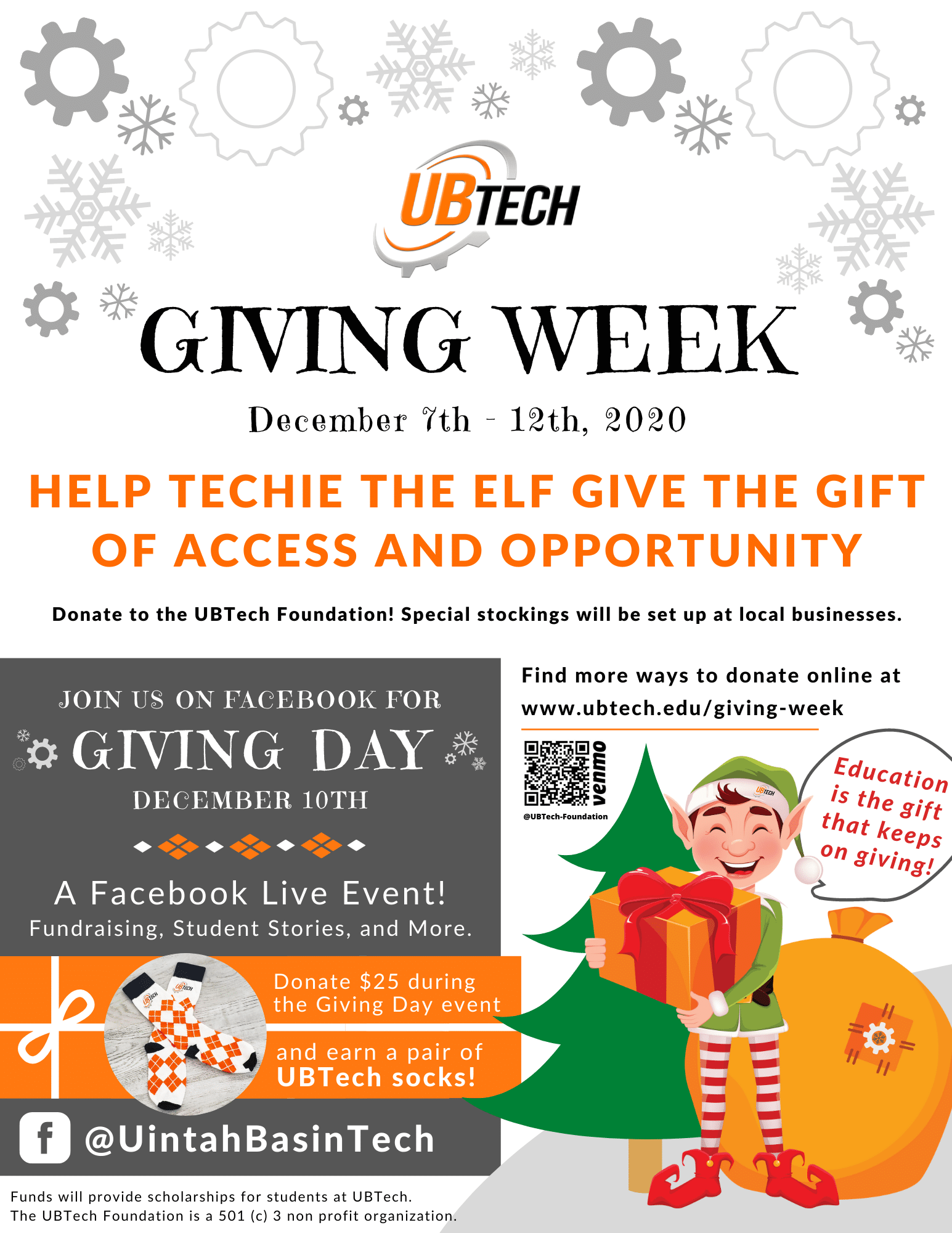 UBTech Announces First Annual Giving Week to Fund Scholarships - UBTech