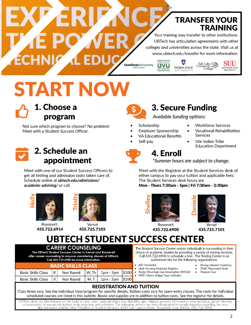 Class/Program Bulletin – UBTech